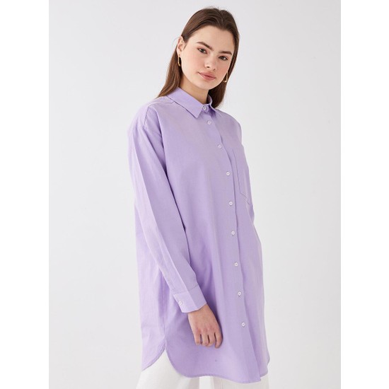 LC Waikiki Lcw Modest Düz Uzun Kollu Oversize Kadın Gömlek Fiyatı
