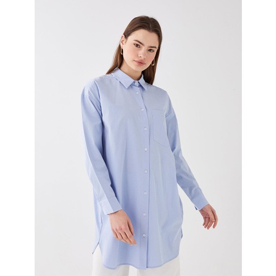 LC Waikiki Lcw Modest Düz Uzun Kollu Oversize Kadın Gömlek Fiyatı