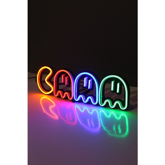 İstasyon Neon Grafik Pac Man Neon LED / Pac-Man Gece Lambası Fiyatı