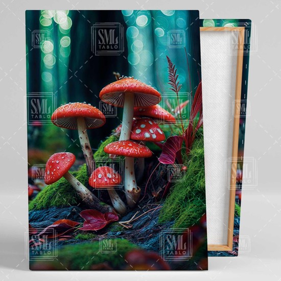 SML Tablo Kırmızı Şapkalı Mantar Orman Içinde Ağaç Dibinde Fiyatı