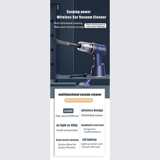 Teedoo Taşınabilir Araba Elektrikli Süpürge Şarj Basınçlı Fiyatı