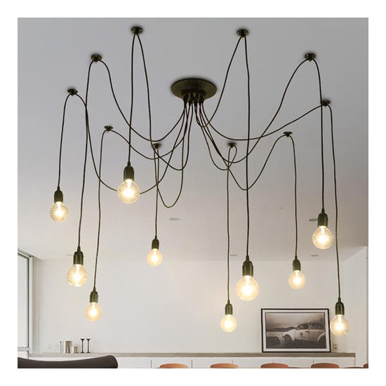 Xinhang 10 Lights Spider Shape Pendant Light, E27 Multi Bulb Fiyatı
