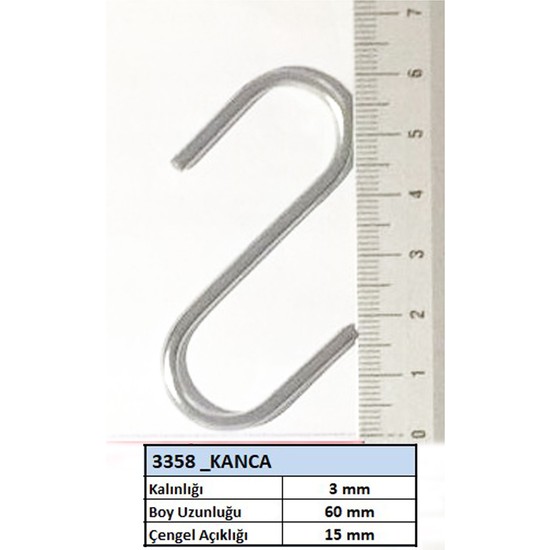 Etsylight, Küçük 6 cm Metal, S Kanca, 10 Adet, Askı Kanca, Fiyatı