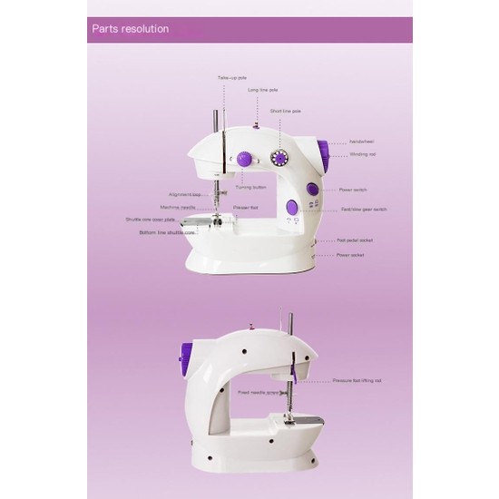 Qinyue Ev Elektrikli Dikiş Makinesi Taşınabilir Dikiş Fiyatı