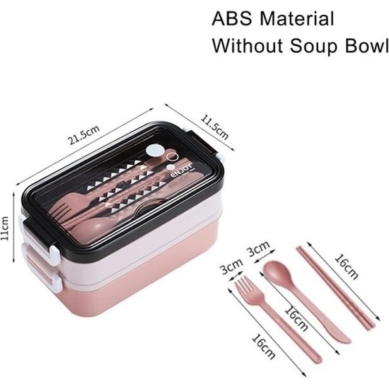 Sunshine Abs Pembe 304 Paslanmaz Çelik Yemek Kabı Bento Fiyatı