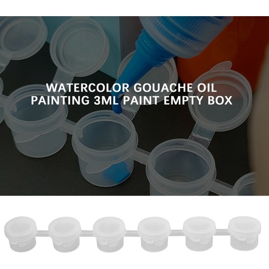 Humble 50 Strips Empty Paint Strips Paint Cup Pots Clear Storage Paint ...