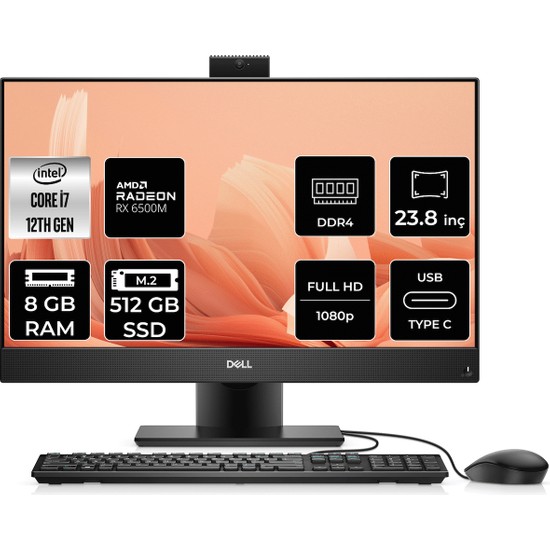 Dell Optiplex 7400 Intel Core I7 12700 8gb 512GB SSD RX6500M/4GB 23.8 ...