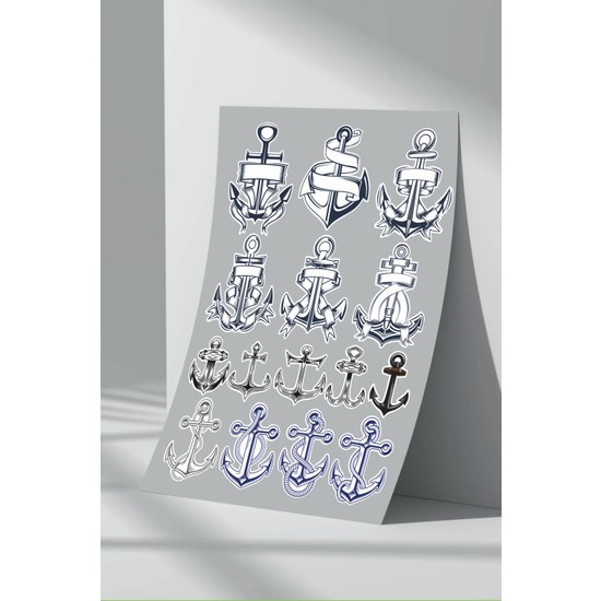 StickerMarket Denizci Çapa Sticker Seti (3) Fiyatı