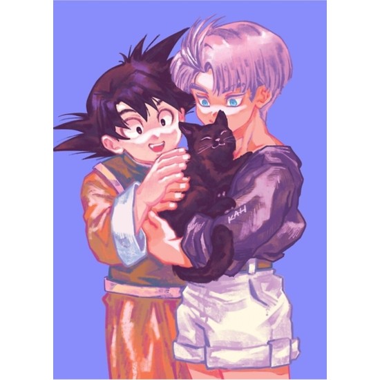 Jeronkarji Trunks Goten ve Cat Dragon Ball Z Tablo Ahşap Fiyatı