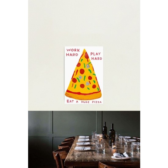 Jeronkarji Sarı Shrigley Pizza Yemek Tablo Ahşap Poster Fiyatı