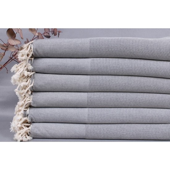 Nidage Pamuk Peştemal Ham Gri Organik Pamuk Peştemal 95X180 Fiyatı