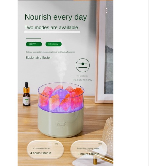 200ML USB Tuz Lambası Nemlendirici 2 In 1 Ev USB Gece Fiyatı