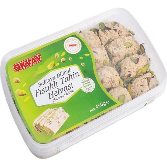 Okyay x 3 Adet Baklava Dilimli Fıstıklı Helva 450 gr Fiyatı