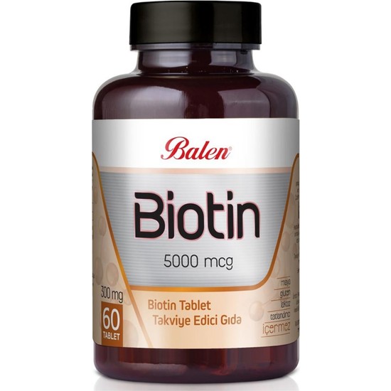 Balen Biotin 300 Mg 60 Tablet Takviye Edici Gıda Fiyatı