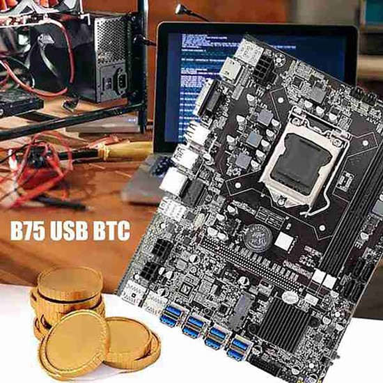 Guitar B75 8 Kart Btc Madencilik Anakart+Cpu+Fan+Usb3.0 Fiyatı
