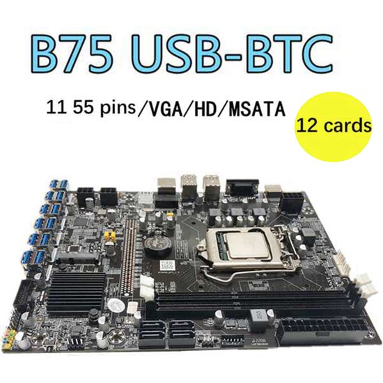 Guitar B75 Eth Madencilik Anakart 12XUSB+G550 Cpu+Sata Fiyatı