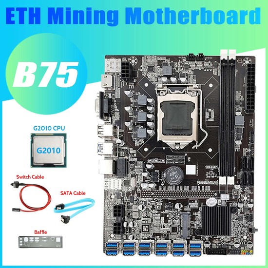 Guitar B75 12USB Btc Madencilik Anakart + G2010 Cpu + Sata Fiyatı