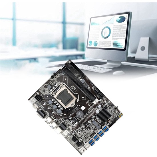 Guitar B75 8usb Eth Madencilik Anakart + Cpu + 4pın Ide Sata Fiyatı