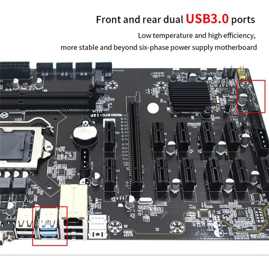 Guitar B250B 12 PCIE1X Btc Madencilik Anakart + G3900 Cpu + Fiyatı