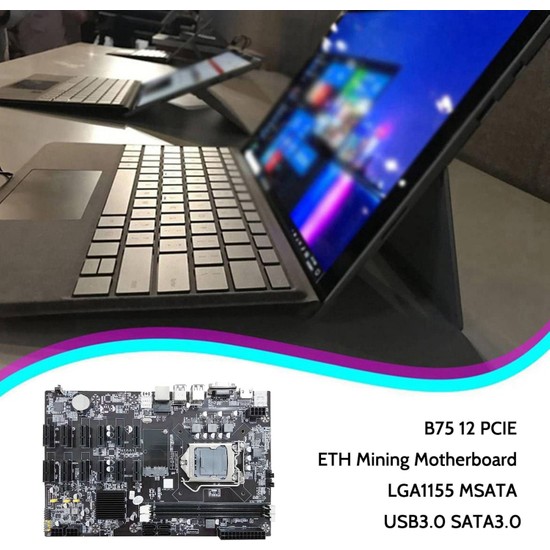 Guitar B75 12 Pcıe Eth Madencilik Anakart + G540 Cpu + Sata Fiyatı