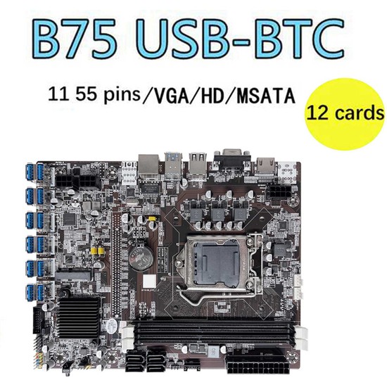 Guitar B75 Eth Madencilik Anakart 12 Pcıe - USB LGA1155 Fiyatı