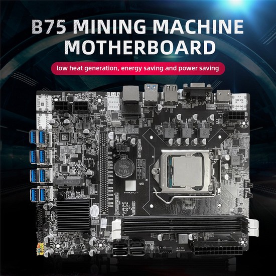 Guitar B75 USB Eth Miner Anakart+Cpu+4g Ddr3 Ram+Cpu Fiyatı