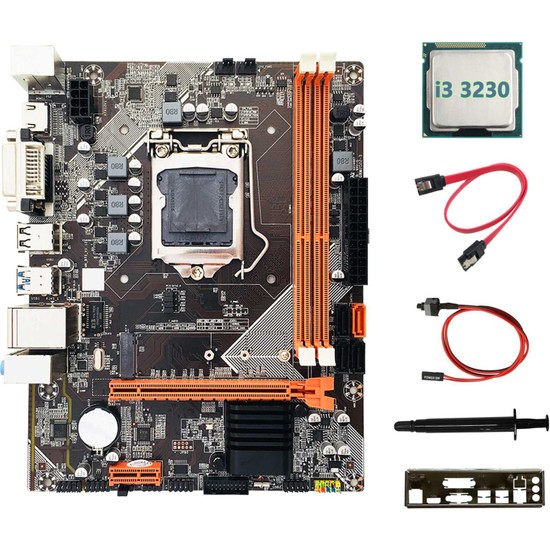 Guitar B75 Masaüstü Anakart + I3 3230 Cpu + Sata Kablosu + Fiyatı
