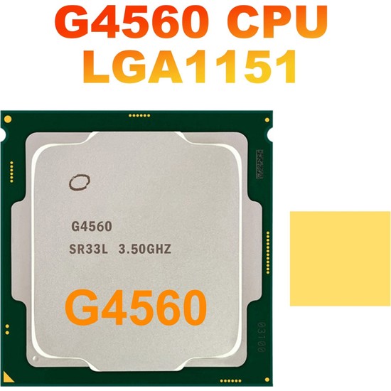 Guitar G4560 Cpu Işlemci + Termal Ped 3 MB 3.50 Ghz LGA1151 Fiyatı