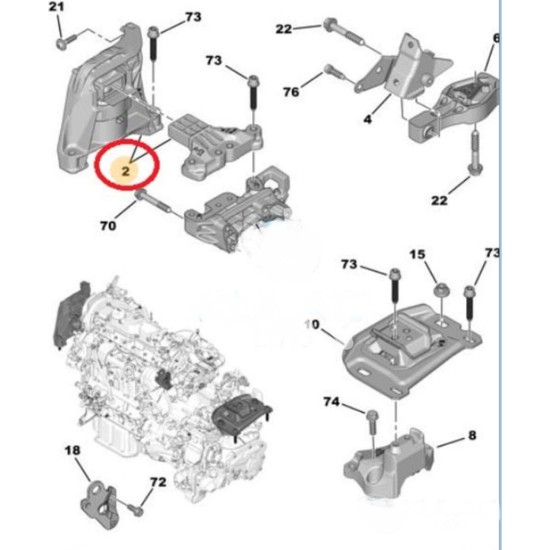 Psa Motor Takozu Sağ C4 Picasso Expert Jumpy (9820296280) Fiyatı