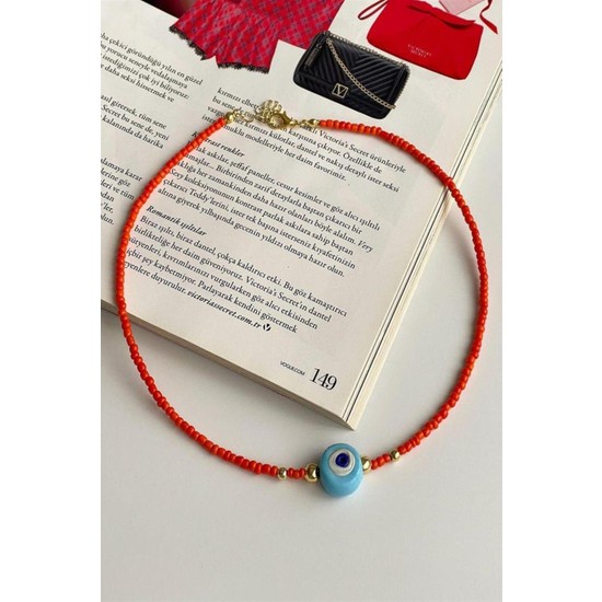 Xsay Turuncu Nazar Boncuklu Summer Kolye (45 Cm) Fiyatı