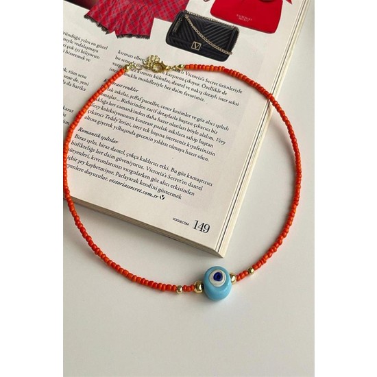 Xsay Turuncu Nazar Boncuklu Summer Kolye (45 Cm) Fiyatı