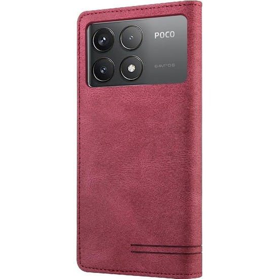 Xiaomi Poco F6 Pro Premium Deri Premium Deri Iki Için Flip Fiyatı