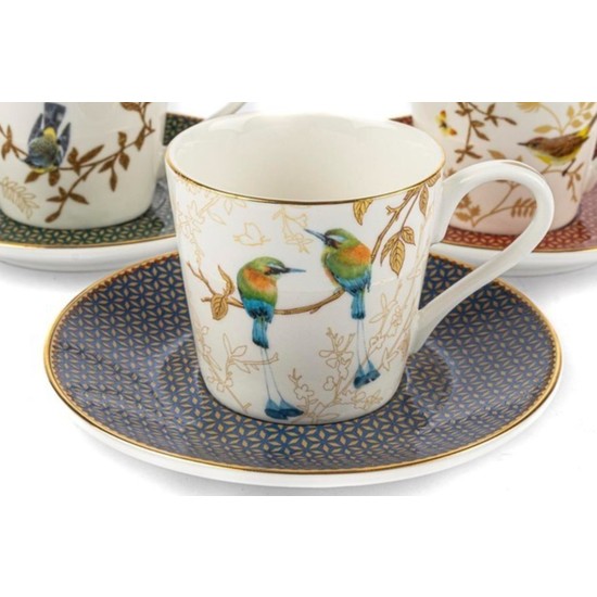 Parrot 2'li Mix Türk Kahve Fincan Set Mutfak Dal Kuş Doğa Fiyatı