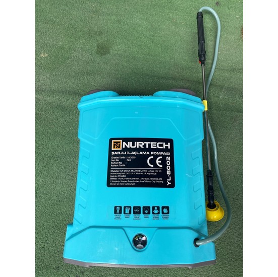 Nurtech 20 Lt Akülü Şarjlı Sırt Ilaçlama Pompası Makinası Fiyatı