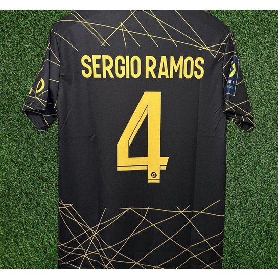 Psg Sergio Ramos Siyah/gold Desenli 2023/2024 Yeni Sezon Fiyatı