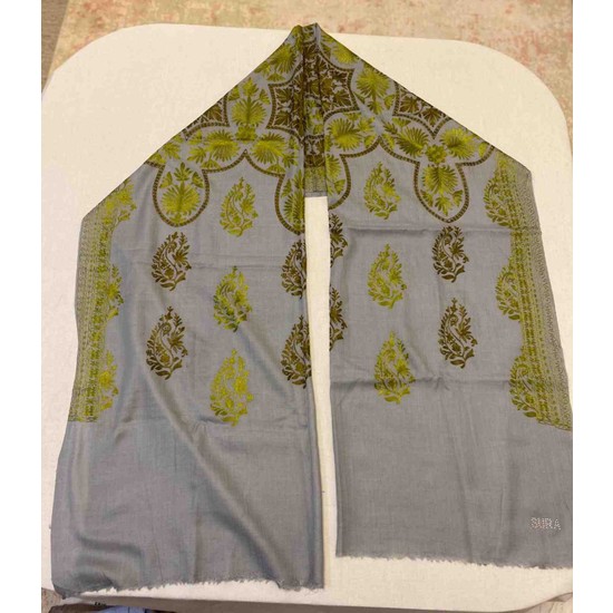 Seneman Tasarım Sura Ipek Nakışlı Hafif Yün Şal 75 x 200 Fiyatı