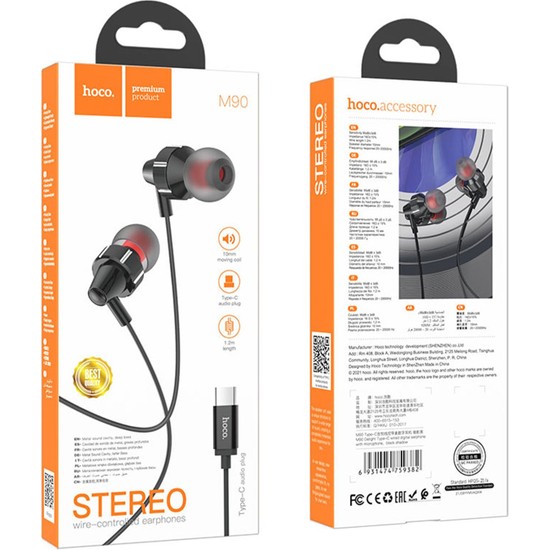 Hoco M90 Delight 1.2m Type-C Dijital Mikrofonlu Kablolu Fiyatı