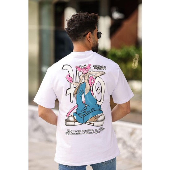 Emperor Apparel Bisiklet Yaka Oversize Ön ve Arka Pink Fiyatı