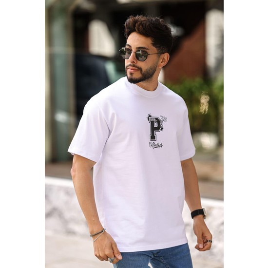 Emperor Apparel Bisiklet Yaka Oversize Ön ve Arka Pink Fiyatı