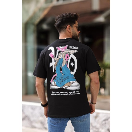 Emperor Apparel Bisiklet Yaka Oversize Ön ve Arka Pink Fiyatı