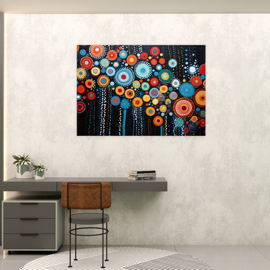 Painted Anarchy Çağdaş Aborijin Kanvas Tablo - Aborijin, Fiyatı