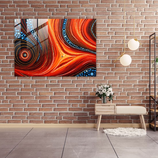 Painted Anarchy Aborijin Cam Duvar Sanatı - Büyüleyici Nokta Fiyatı