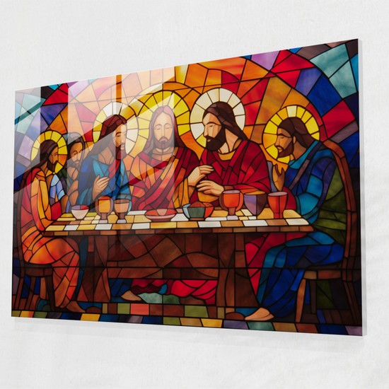 Painted Anarchy Last Supper Of Jesus Christ Glass Art - Last Supper Of ...