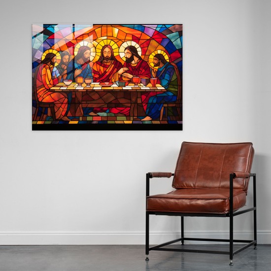 Painted Anarchy Last Supper Of Jesus Christ Glass Art - Last Supper Of ...