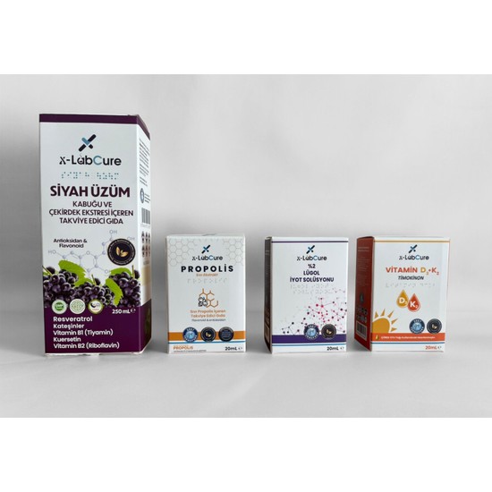 X-Labcure Siyah Üzüm Kabuğu Çekirdek Ekstrakt, Propolis, Fiyatı