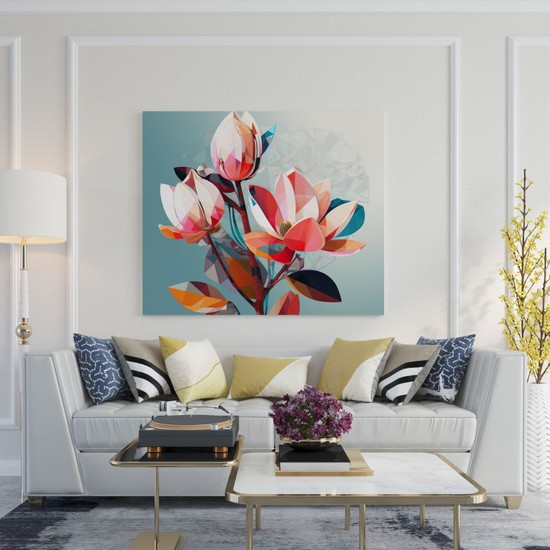 Painted Anarchy Geometrik Manolya Kanvas Tablo - Çağdaş Duvar Sanatı ...