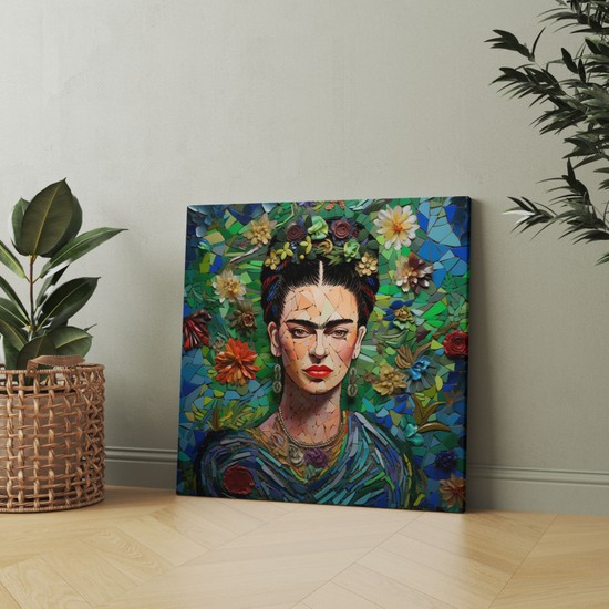 Painted Anarchy Frida Kahlo Mozaik Kanvas Tablo - Frida Fiyatı