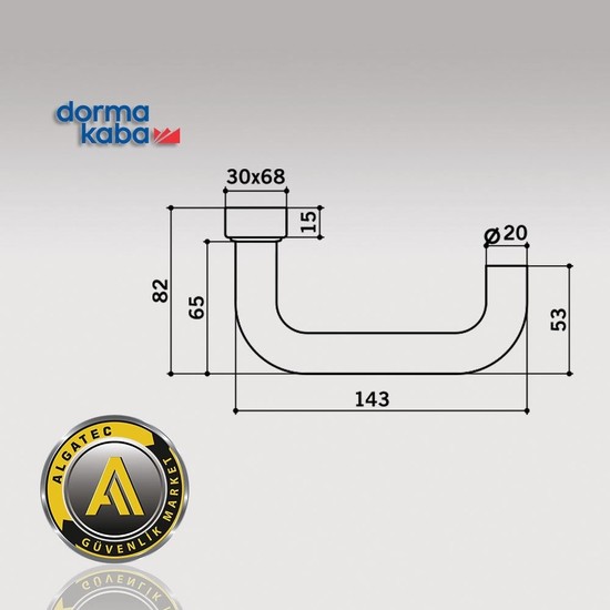 Dormakaba Dorma Pure 8100 ''U'' Tipi Yuvarlak Rozetli Kapı Fiyatı