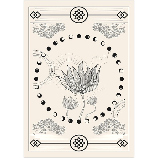 DuoArt Ay Döngüsü ve Lotus/celestial Gök/abstract Fiyatı