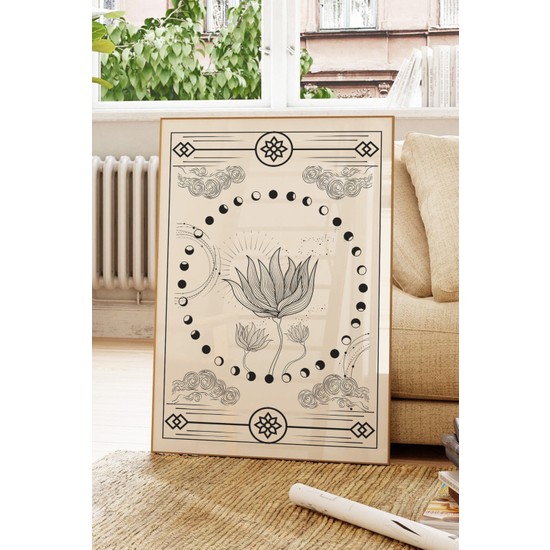 DuoArt Ay Döngüsü ve Lotus/celestial Gök/abstract Fiyatı
